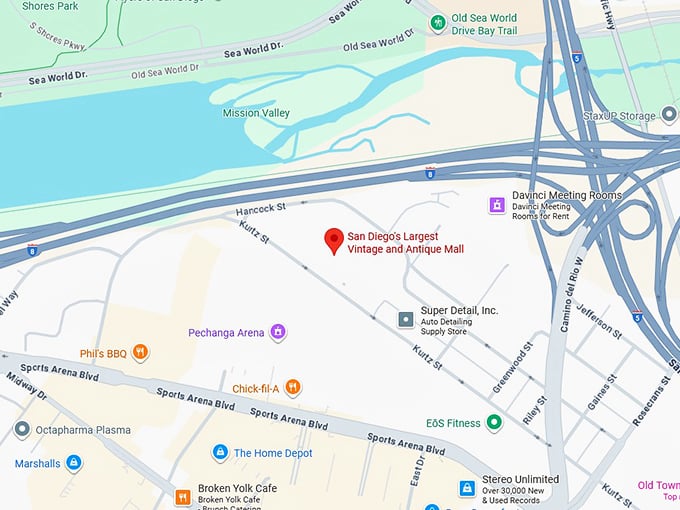 16. san diego's largest vintage and antique mall map