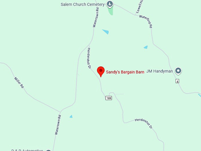 16. sandy's bargain barn map