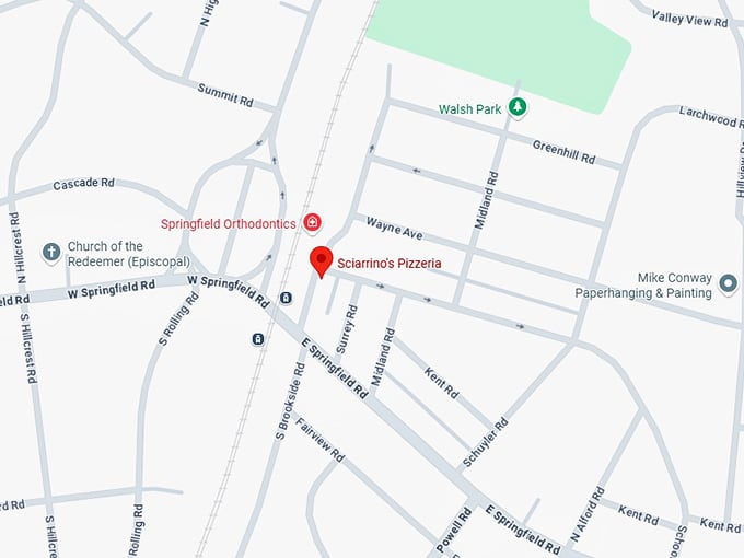 16. sciarrino's pizzeria map