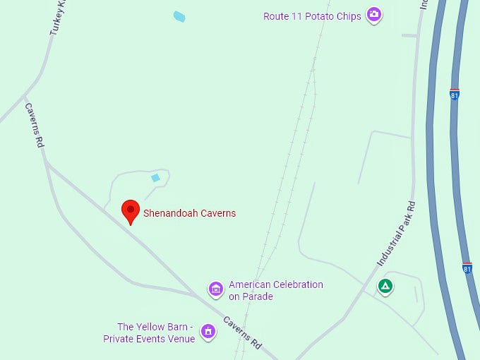 16. shenandoah caverns map