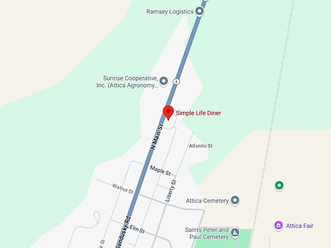 16. simple life diner map