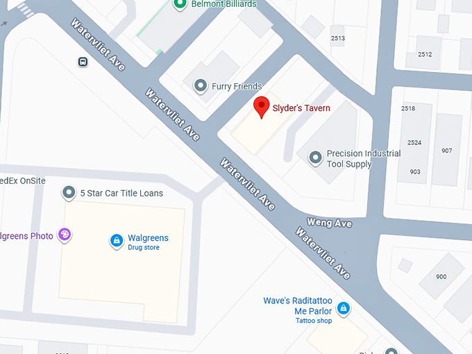 16. slyder's tavern map