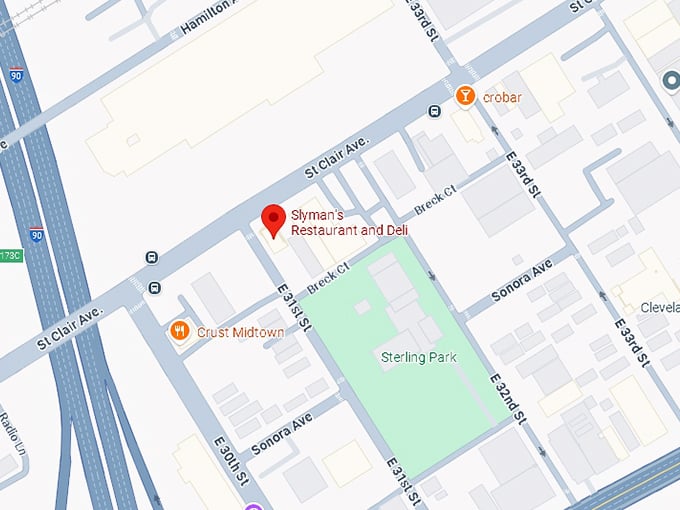16. slyman's restaurant and deli map