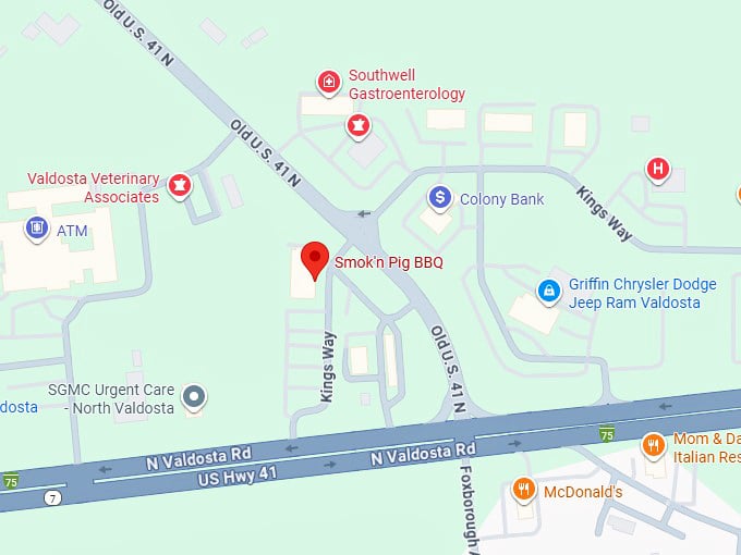 16. smokin’ pig bbq map