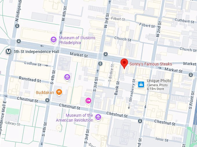 16. sonny's famous steaks map