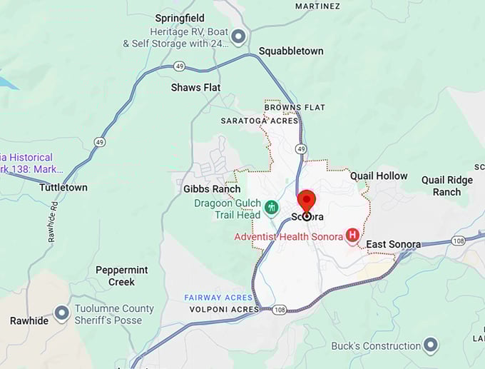 16. sonora, ca map