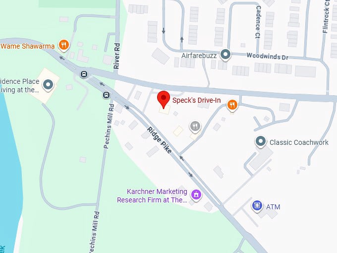 16. speck's drive in map