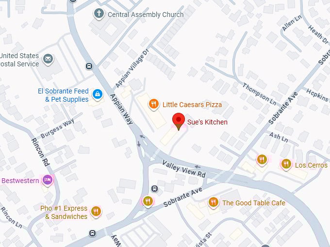 16. sue’s kitchen map