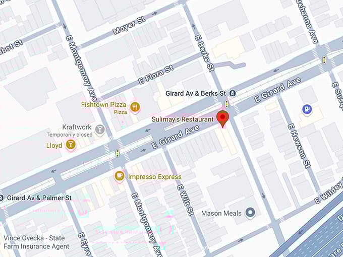 sulimay's restaurant map