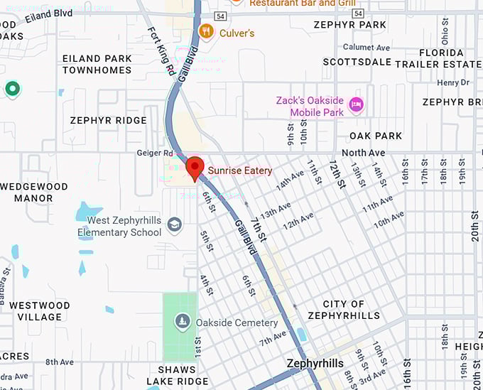 16. sunrise eatery map
