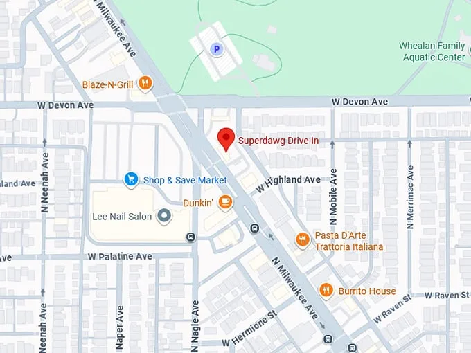 16. superdawg drive in map