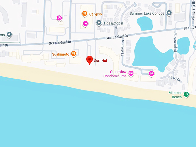 16. surf hut map