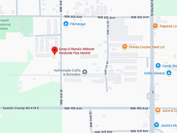 16. swap o rama's webster westside flea market map