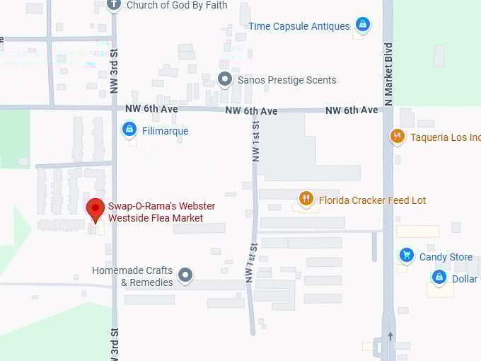 16. swap o rama's webster westside flea market map