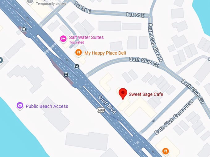 16. sweet sage cafe map