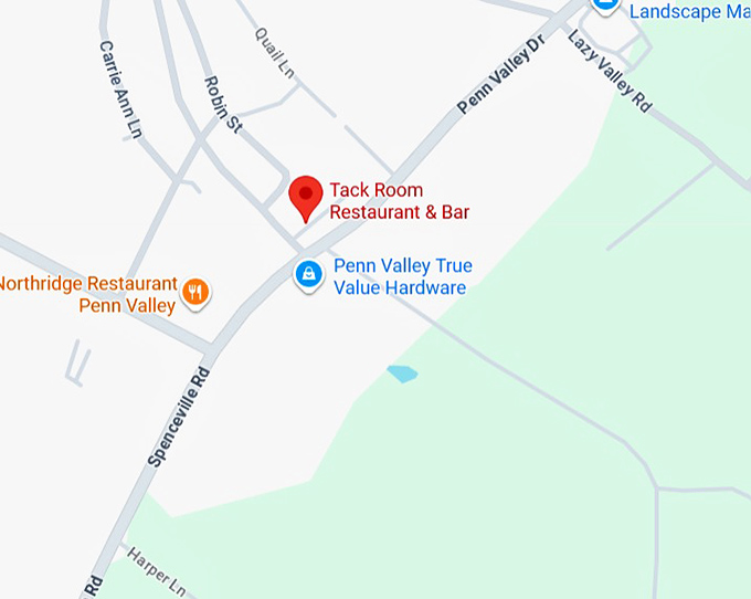 16. tack room restaurant & bar map