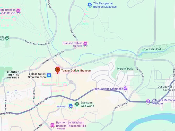 16. tanger outlets branson map