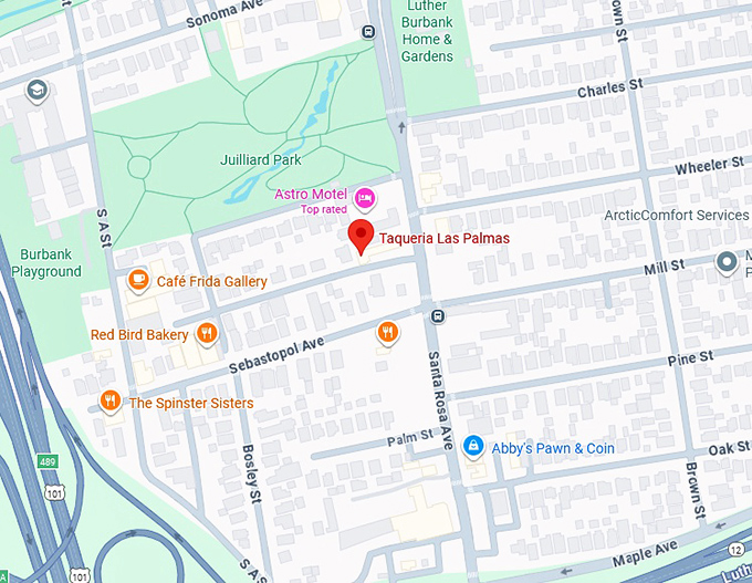 taqueria las palmas map