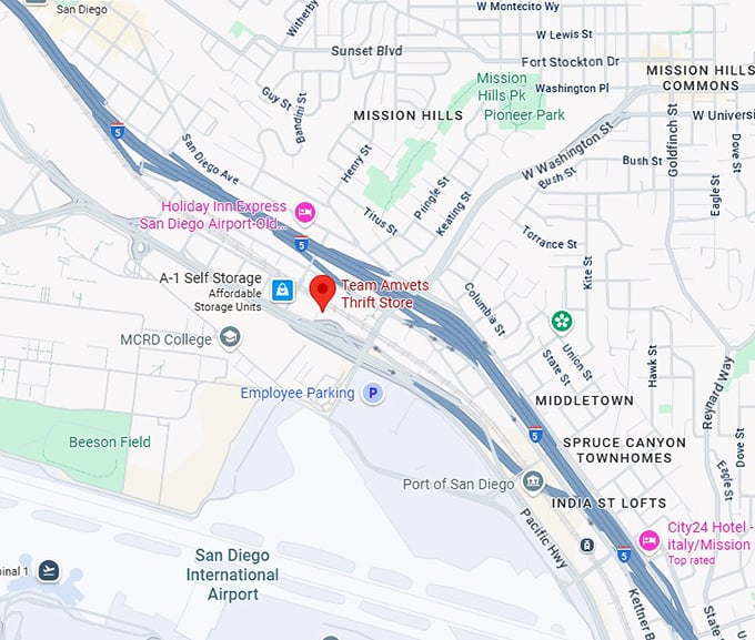 16. team amvets thrift store map