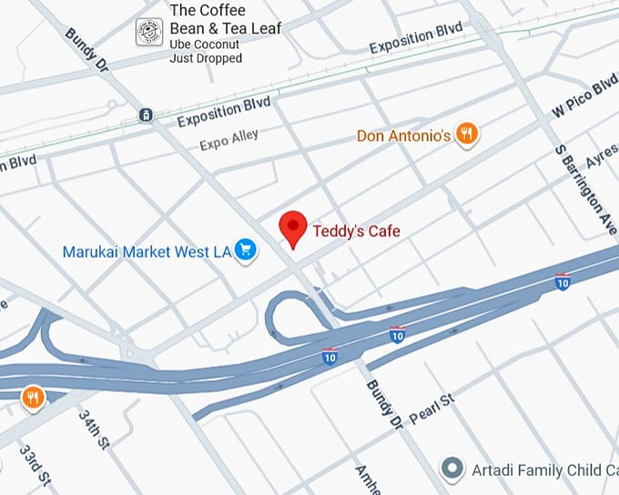 16. teddy’s café map