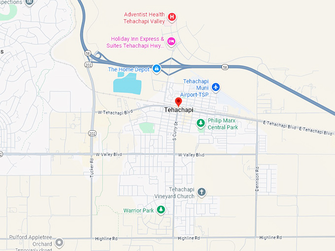 16. tehachapi map
