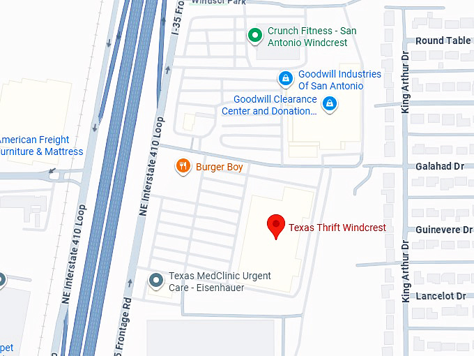 16. texas thrift windcrest map