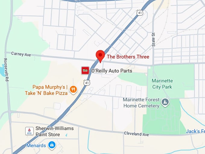 16. the brothers three map