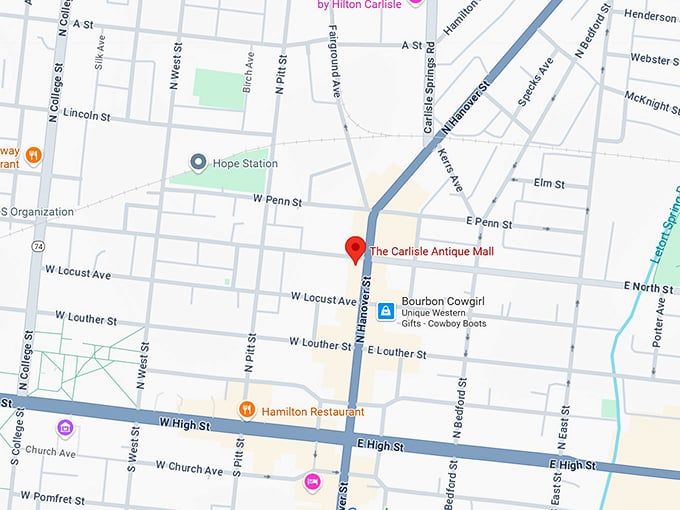 16. the carlisle antique mall map