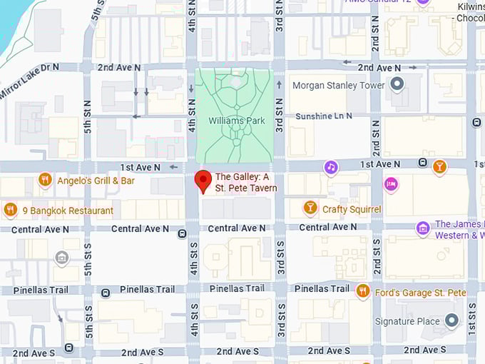 16. the galley a st. pete tavern map