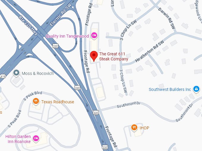 16. the great 611 steak company map