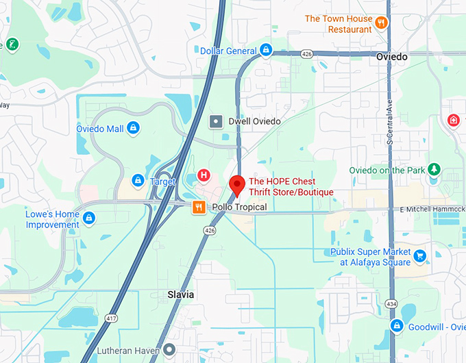 16. the hope chest thrift store⁄boutique map