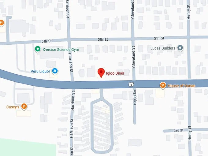 16. the igloo diner map