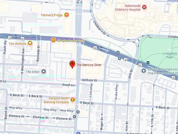 16. the mercury diner map