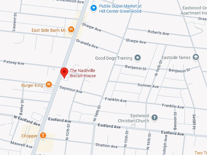 16. the nashville biscuit house map