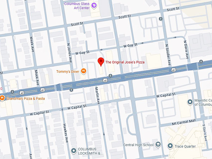 16. the original josie’s pizza map