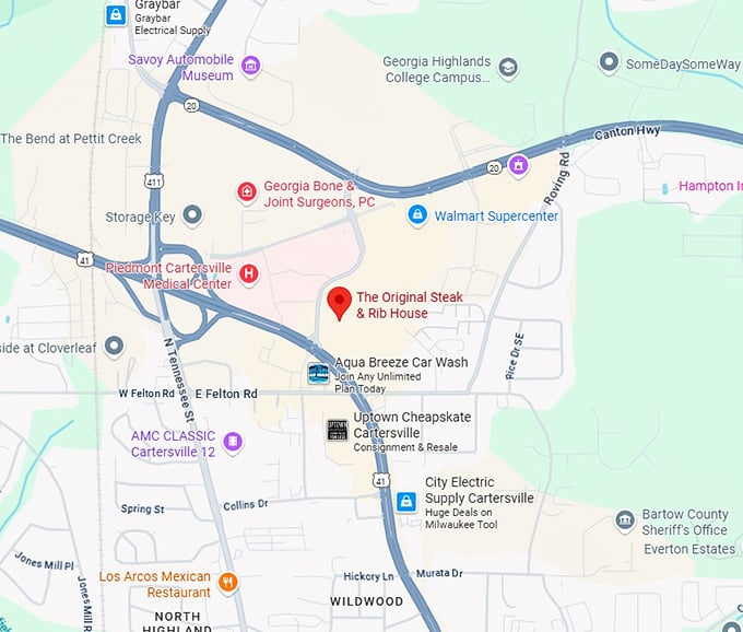 16. the original steak & rib house map