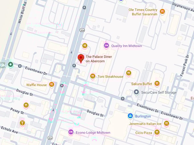 16. the palace diner on abercorn map
