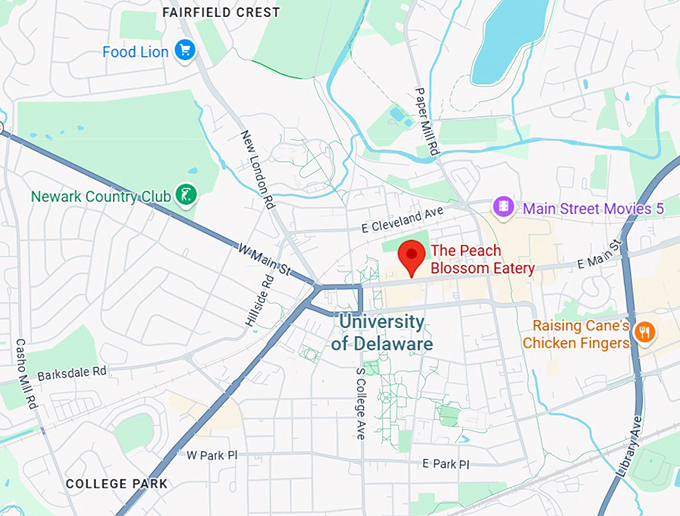 16. the peach blossom eatery map