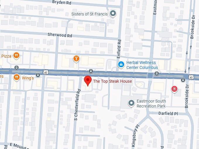 the top steak house map