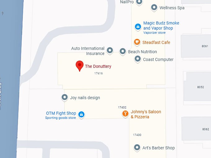 16. the donuttery huntington beach map