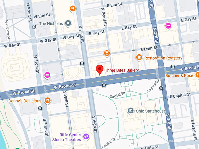 16. three bites bakery map
