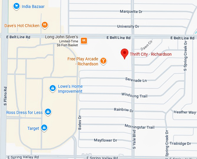16. thrift city richardson map
