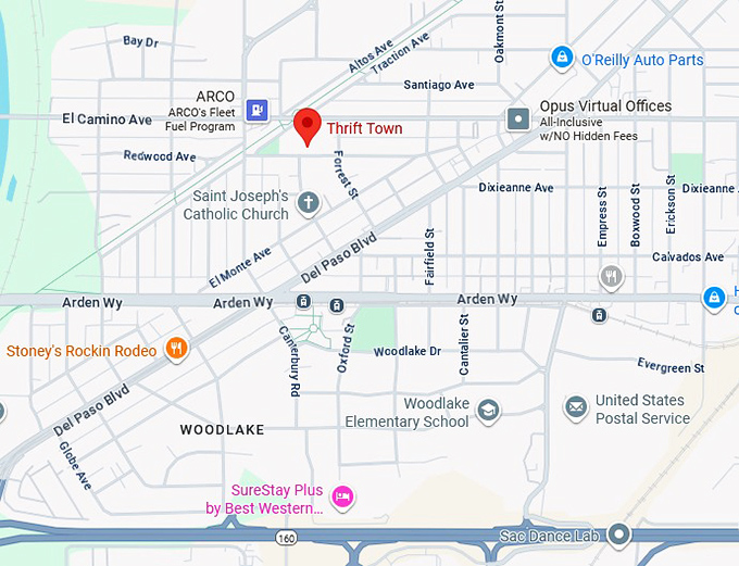 16. thrift town map