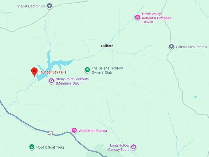 16. thunder bay falls map