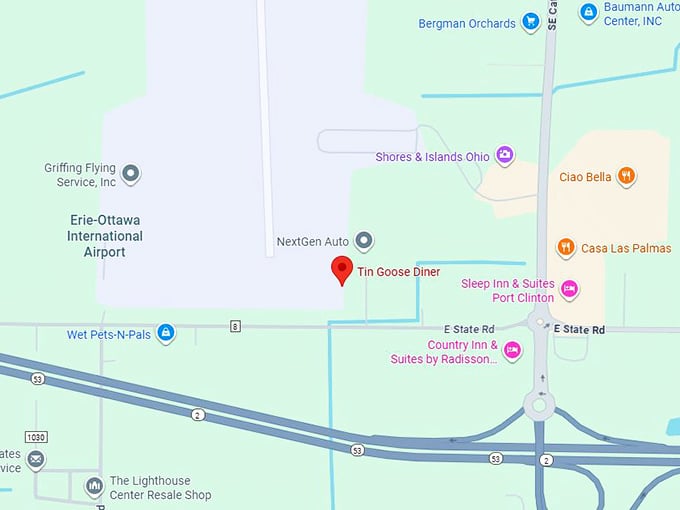 16. tin goose diner map