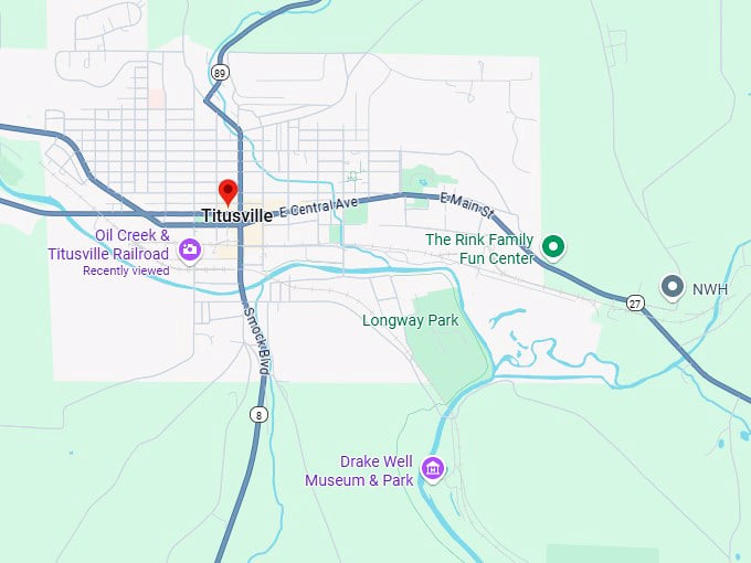 16. titusville map