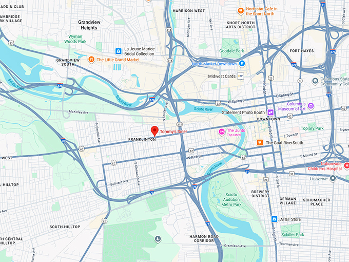 16. tommy’s diner map