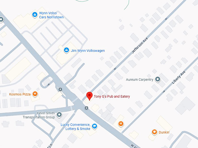 16. tony g's pub and eatery map
