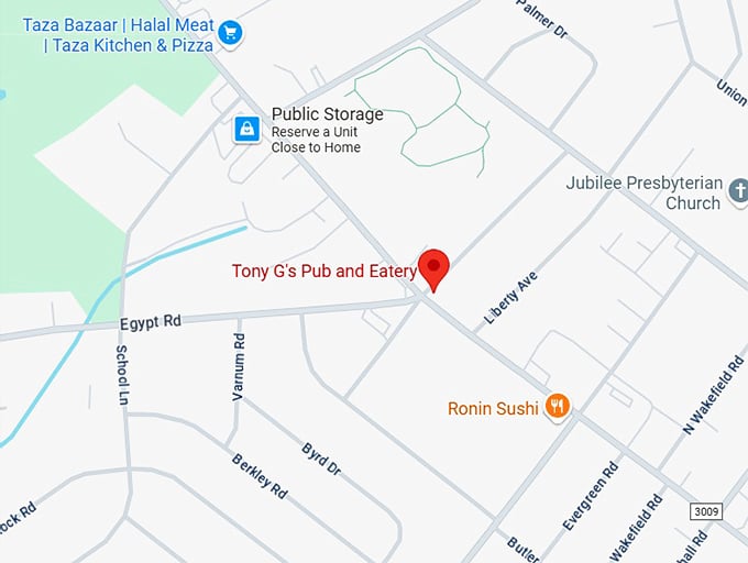 16. tony g's pub and eatery map