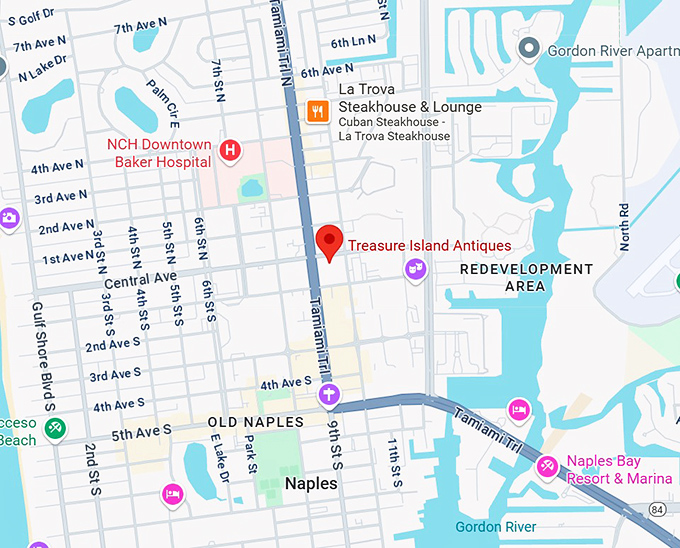 16. treasure island antiques map